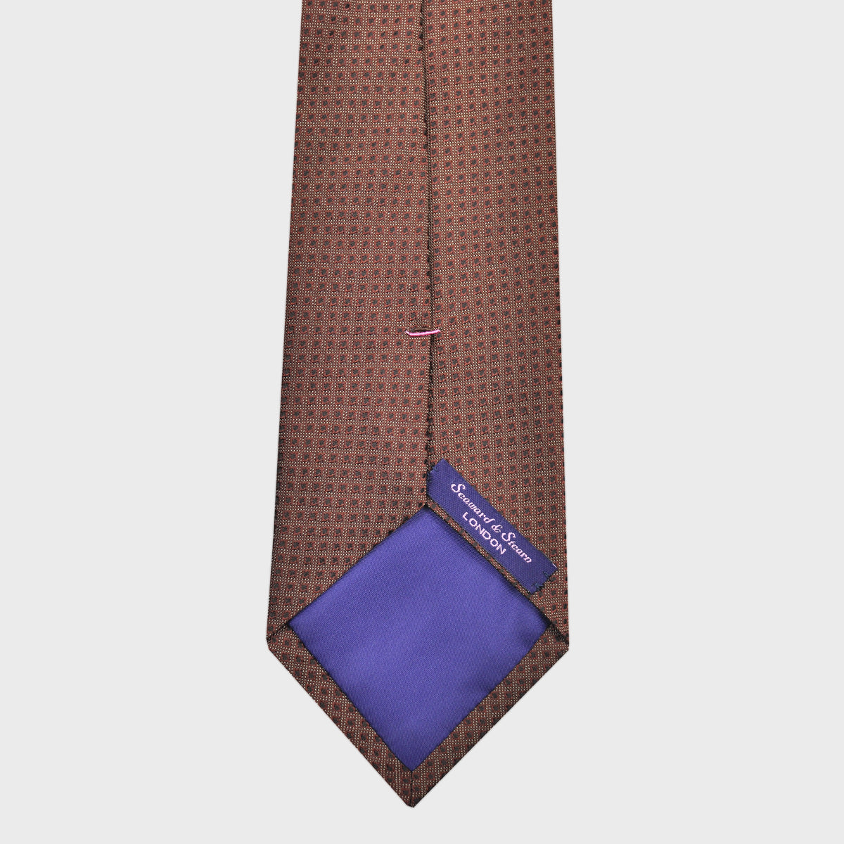 Natte Woven Squares Silk Tie in Brown – Seaward & Stearn